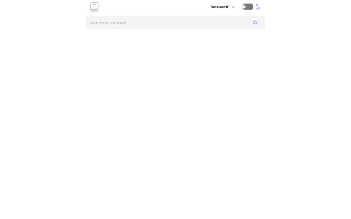 Frontend Mentor | dictionary-web-app using react coding challenge solution Frontend Mentor | dictionary-web-app using react coding challenge solution