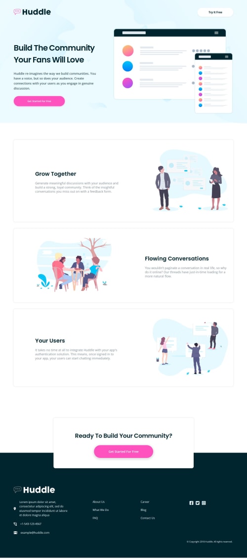 Frontend Mentor | Landing Page using Flexbox And Grid coding challenge solution