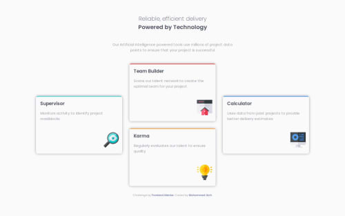 Frontend Mentor Four Cards Feature Coding Challenge Solution