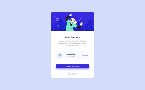 Frontend Mentor | orderSummary HTML,CSS coding challenge solution