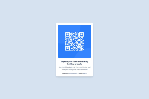 Frontend Mentor | Responsive QR Code Component with HTML & CSS coding challenge solution