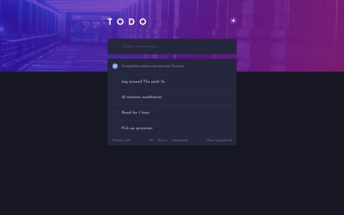 Frontend Mentor | Todo App using React coding challenge solution Frontend Mentor | Todo App using React coding challenge solution