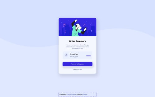 Frontend Mentor | Order-summary Challenge (HTML + CSS) coding challenge solution