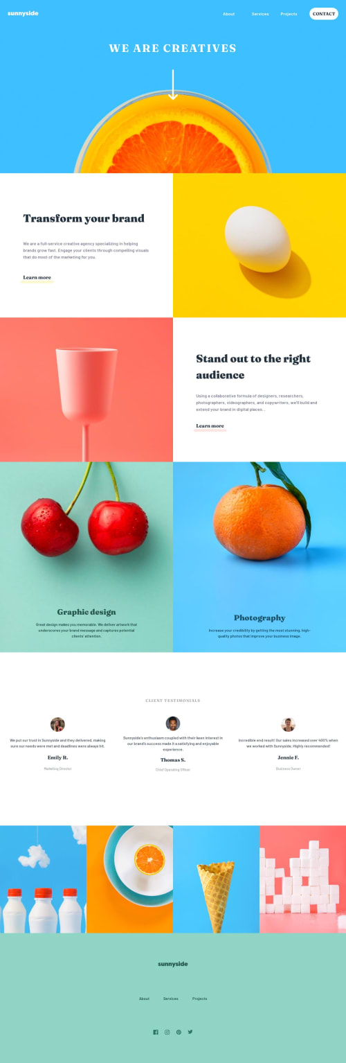 responsive Landing page using React, tailwind, grid layout coding challenge solution | Frontend ...