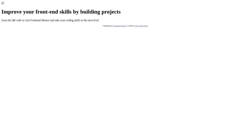 QR code page using html css coding challenge solution | Frontend Mentor