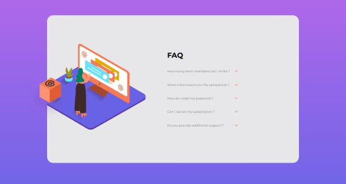 Frontend Mentor | FAQ accordion card | Using React js & Css coding challenge solution