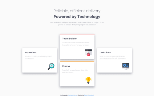 Frontend Mentor | Responsive four card section using CSS grid coding challenge solution