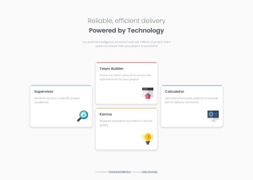 Frontend Mentor Four Cards Section Using Css Grids Coding Challenge Solution