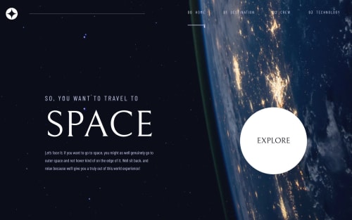 Space Tourism website built with react, tailwindcss and vitejs coding challenge solution
