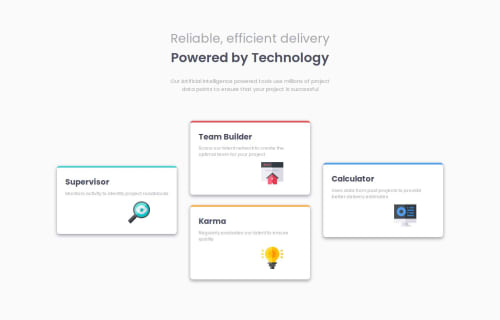 Four card feature section master using HTML and CSS coding challenge solution | Frontend Mentor