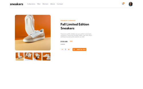 Frontend Mentor | Responsive ecommerce product page coding challenge solution