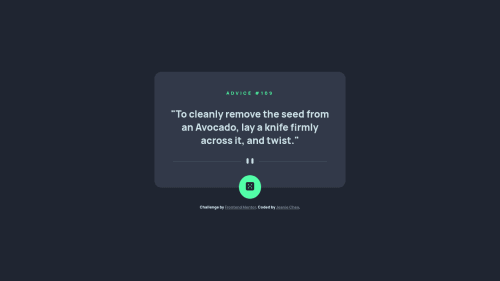 Frontend Mentor | Advice Generator App using HTML, CSS, Vanilla ...