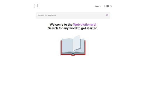 Dictionary Web App Built With Next Js And Tailwind Css Coding