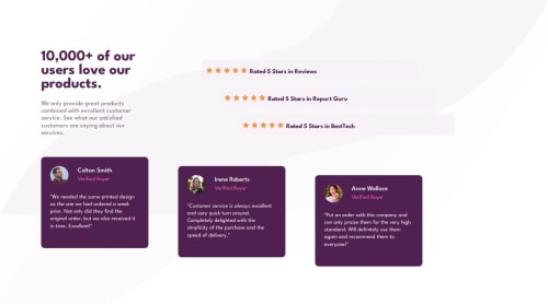Frontend Mentor | Responsive social proof component using CSS coding ... Frontend Mentor | Responsive social proof component using CSS coding ...