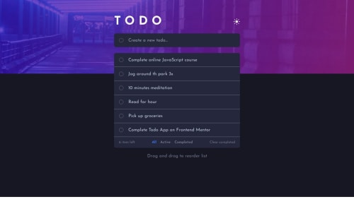 Frontend Mentor | TodoApp with React + Vite +Tailwind coding challenge ...