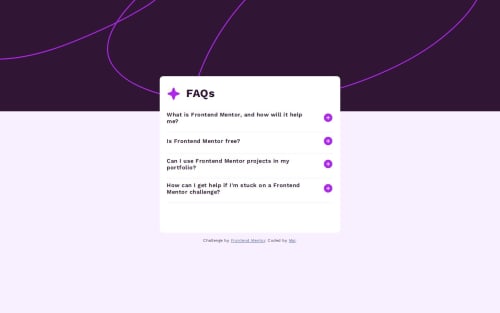Frontend Mentor | FQAs responsive use html css js coding challenge solution