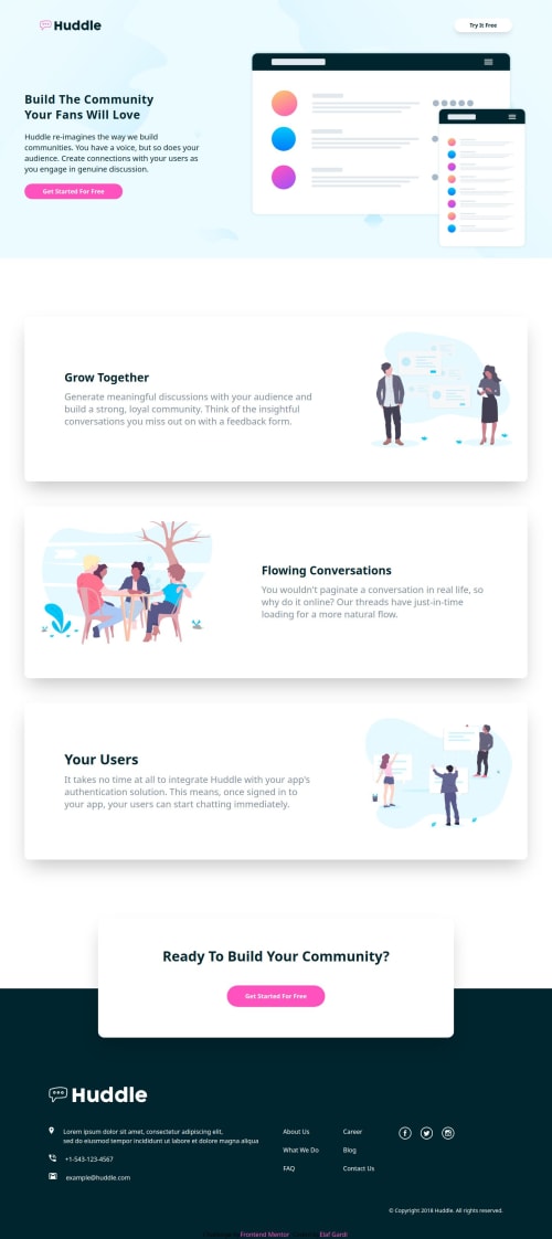 Frontend Mentor | Responsive Landing page using tailwind-css coding challenge solution