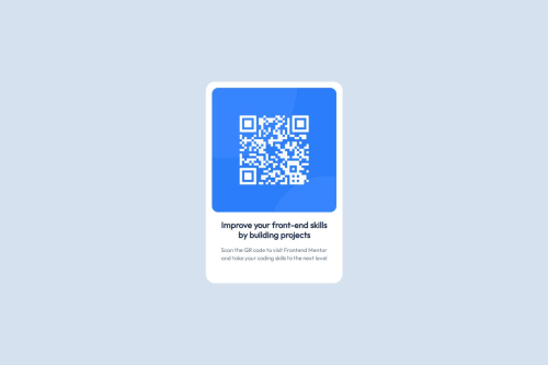 Frontend Mentor | QR code component using html and css coding challenge solution