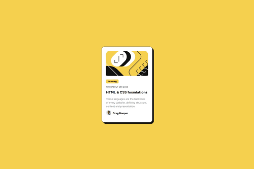 Frontend Mentor Blog Preview Card Solution Coding Challenge Solution