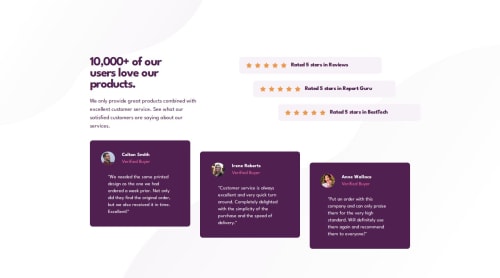 Frontend Mentor Social Proof Section Using Reactjs Tailwindcss