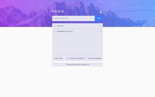 Frontend Mentor | Responsive todo application with drag and drop ...