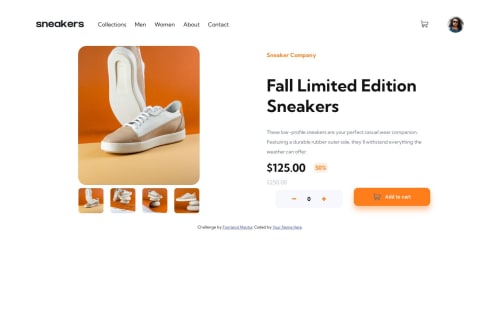 Frontend Mentor | Frontend-Mentor_E-commerce using html, css and javaScript coding challenge ...