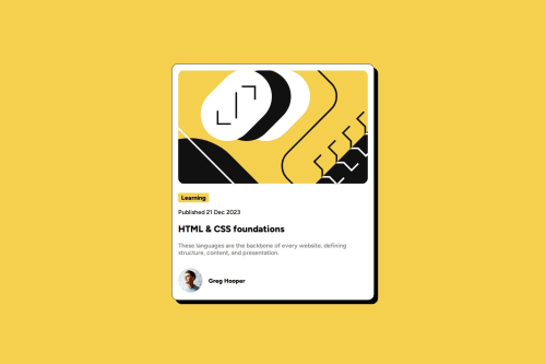Frontend Mentor Blog Preview Card Using Html And Css Coding Challenge