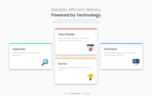 Frontend Mentor Four Cards Layout Using Css Grid Coding Challenge