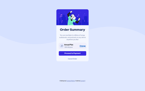 Frontend Mentor | order summary component using flex box coding challenge solution
