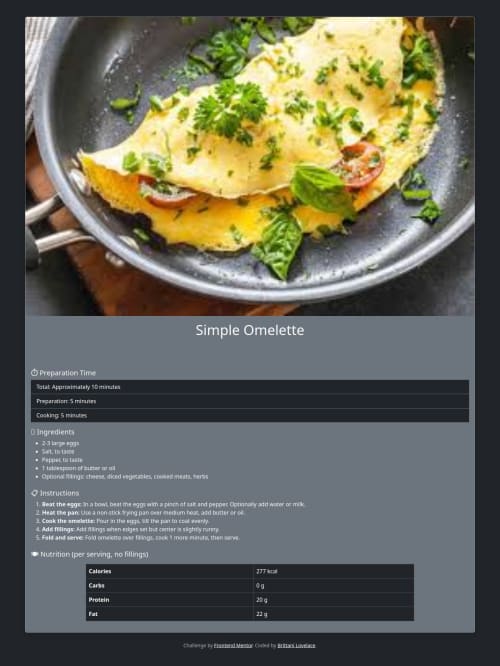 Frontend Mentor Using Bootstrap To Style Recipe Page Coding Challenge