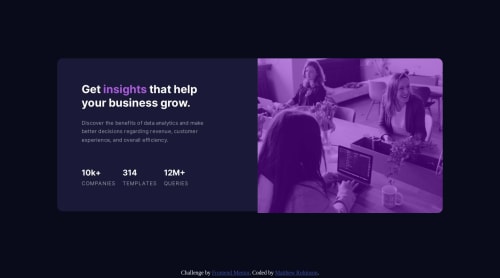 HTML & CSS coding challenge solution | Frontend Mentor