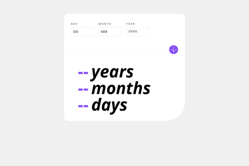 Frontend Mentor Age Calculator With React Js And Tailwind Css Coding
