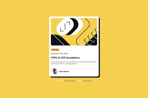 Frontend Mentor | Easy solution using html and css - blog card coding ...