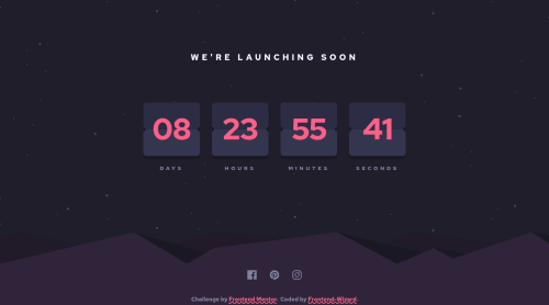 Frontend Mentor Launch Countdown Timer Coding Challenge Solution