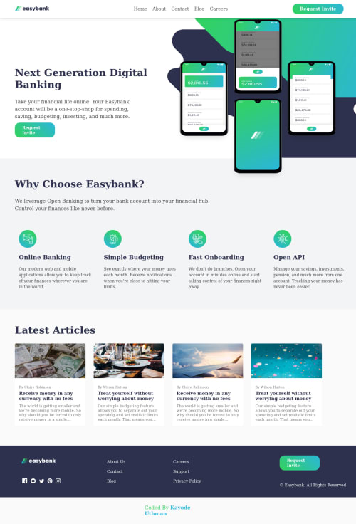 Frontend Mentor | Responsive landing page using css flexbox coding challenge solution