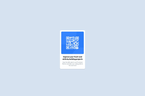 QR Code Component Using HTML & CSS coding challenge solution | Frontend Mentor