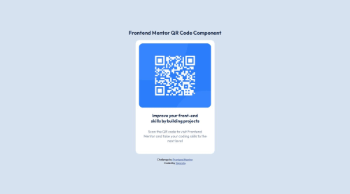 html and CSS(flexbox) Qr Code Component coding challenge solution | Frontend Mentor