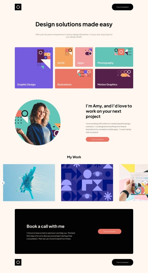 Frontend Mentor | Sigle Page Design Portfolio using Angular coding challenge solution