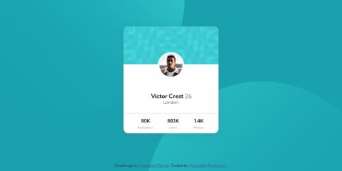 Frontend Mentor | Profile card component using HTML CSS coding challenge solution