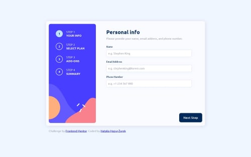 Frontend Mentor | Multi-Step-Form in React with TypeScript coding challenge solution