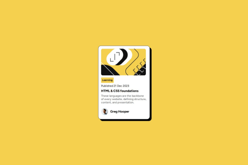 Frontend Mentor | Blog card preview using CSS Flex box coding challenge solution