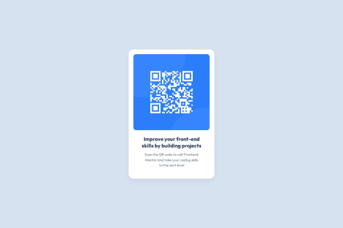 Frontend Mentor | QR code Scan card using HTML-CSS coding challenge solution
