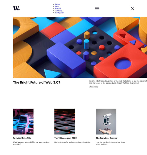Frontend Mentor News Homepage Using Css Grid And Flex Coding
