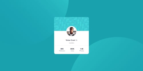 Profile Component with CSS and Tailwind coding challenge solution