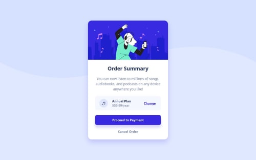 Frontend Mentor Order Summary Reactjs Coding Challenge Solution