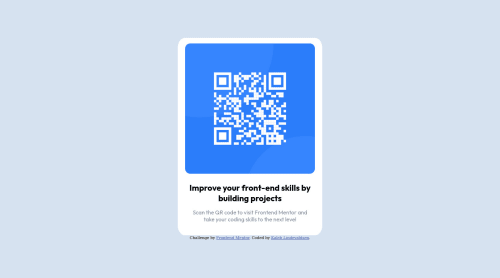 Frontend Mentor | Mobile and Desktop QR code coding challenge solution Frontend Mentor | Mobile and Desktop QR code coding challenge solution