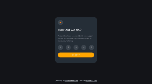 Interactive rating component using HTML, CSS y JavaScript coding ...