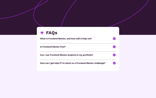 Responsive FAQs Accordion using HTML, CSS, and JavaScript coding challenge solution