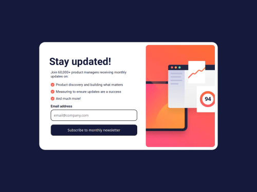 responsive mobile-first newsletter design using flexbox and js coding ...