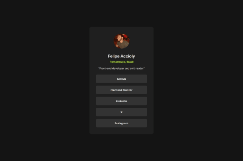 Frontend Mentor Social Links Profile Solution Coding Challenge Solution